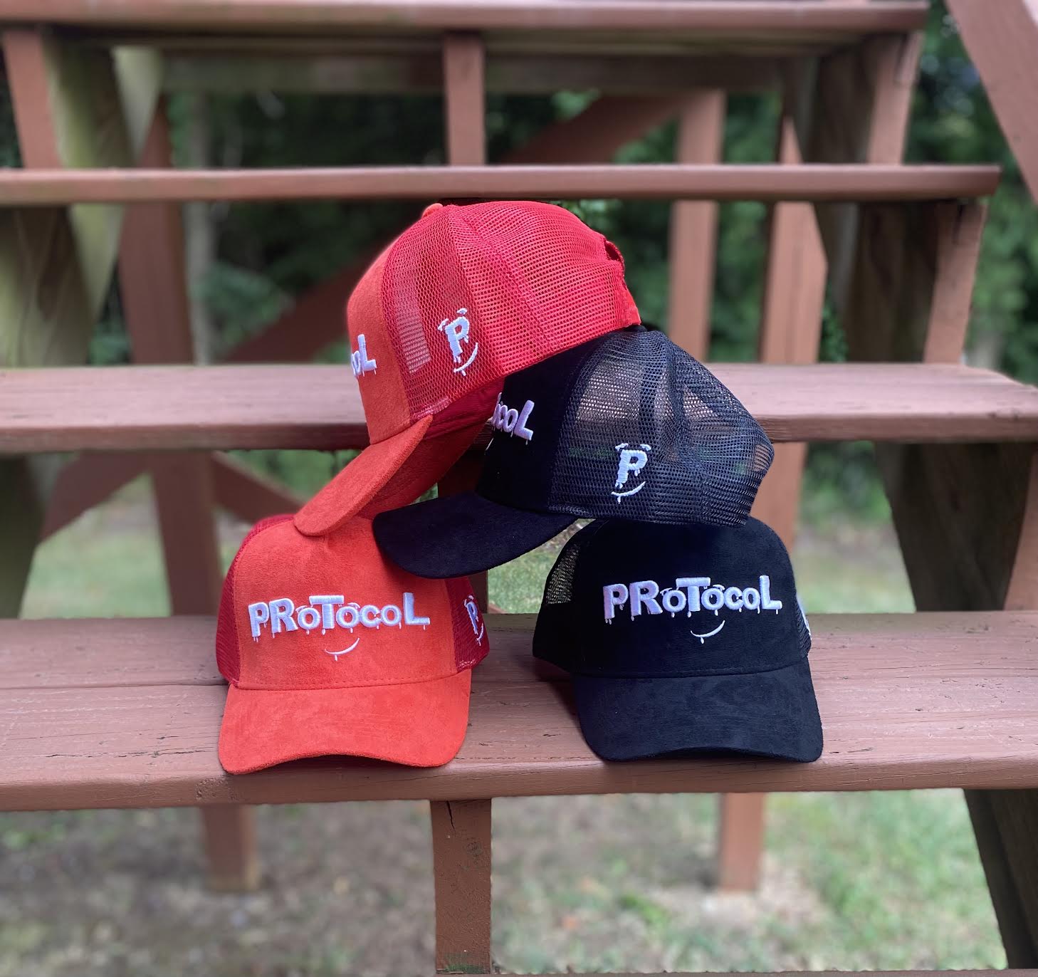 Suede PRoTocoL Trucker Hat – theprotocolclothing